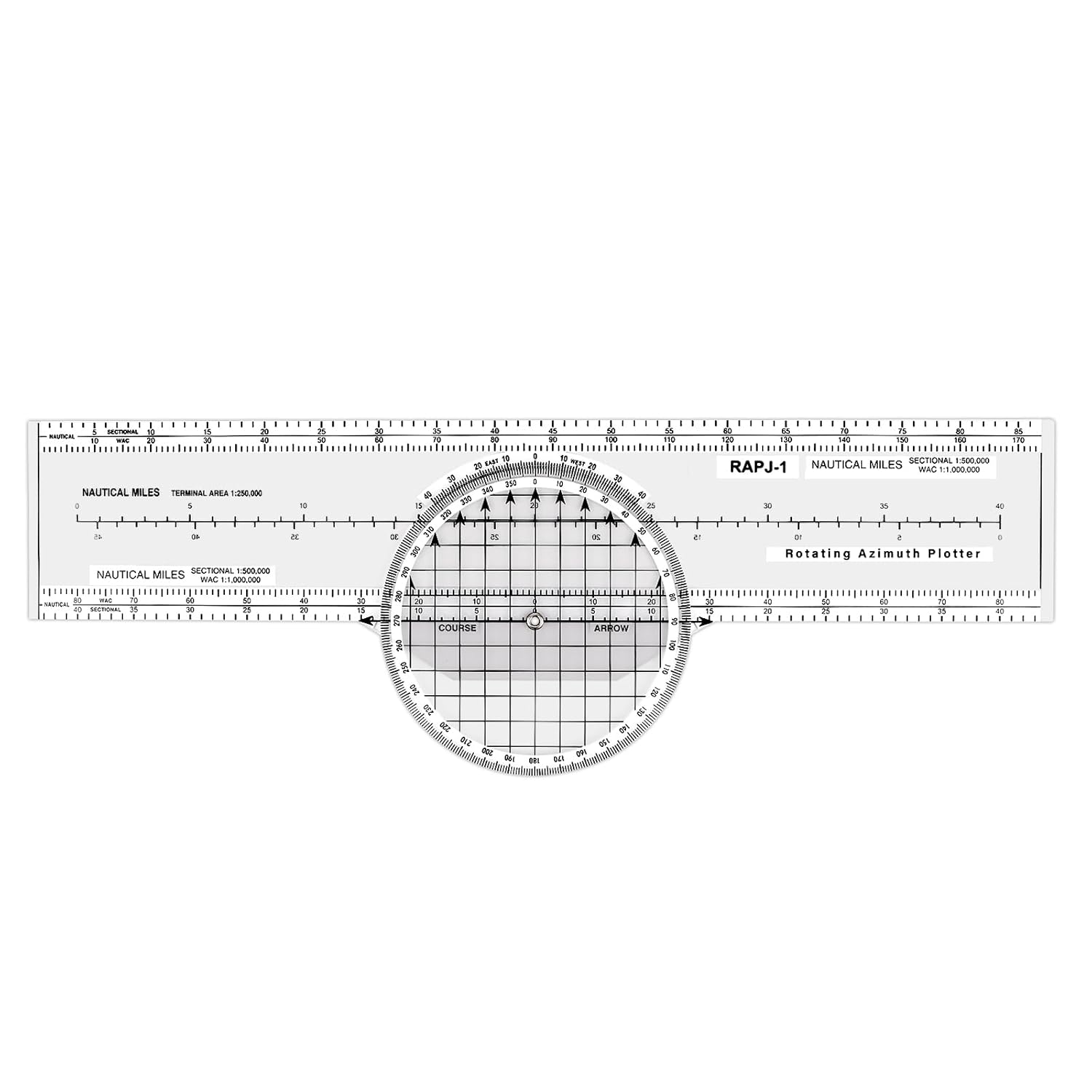 8-Function Aviation Plotter – Rotating Azimuth for Student Pilots & VF ...